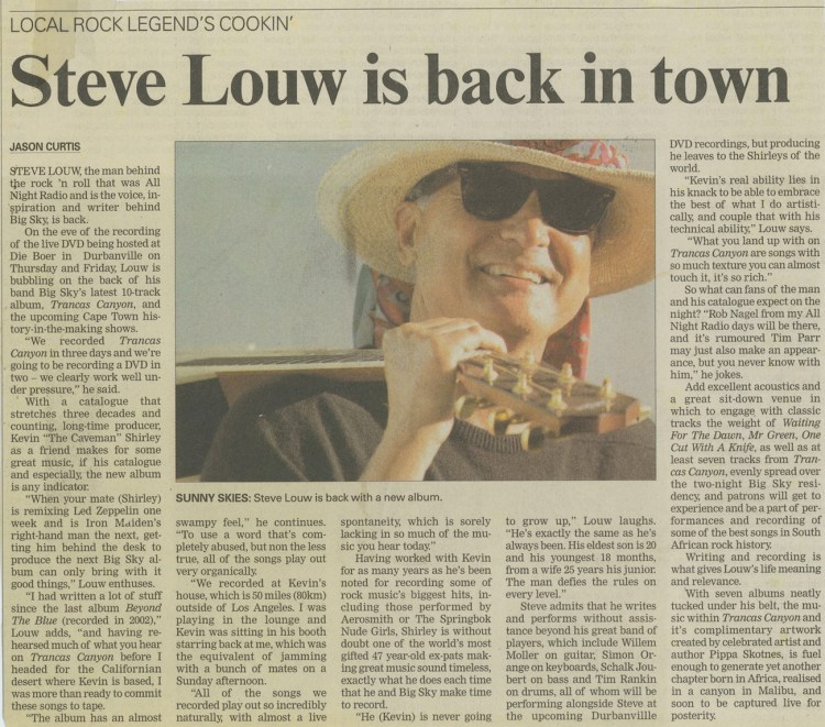 Steve Louw Is Back In Town - Steve Louw